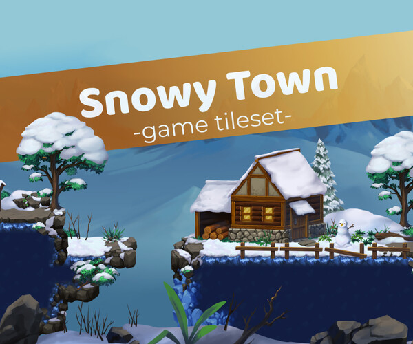ArtStation - Snowy Town - Game Tileset | Game Assets