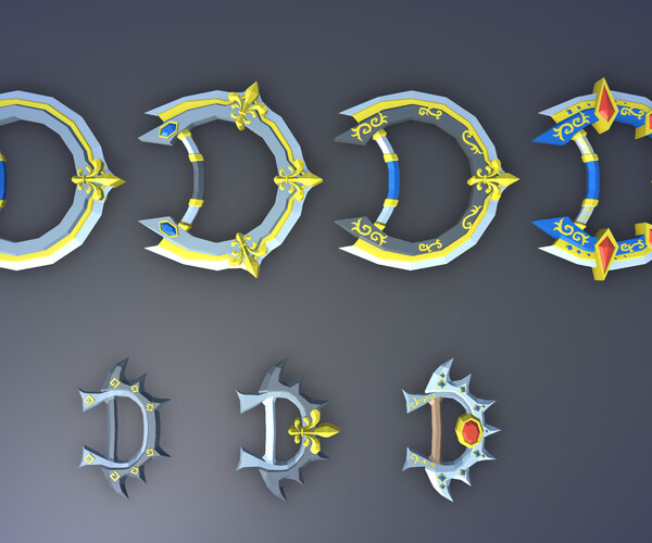 ArtStation - 900 Low Poly Fantasy RPG Weapons - Ultimate 3D Pack | Game ...