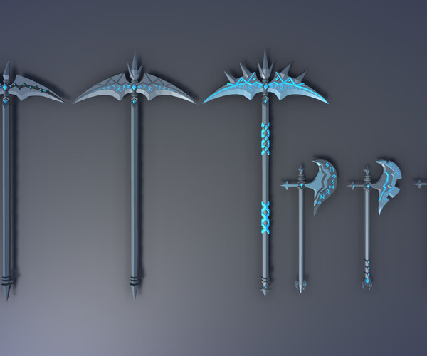ArtStation - 900 Low Poly Fantasy RPG Weapons - Ultimate 3D Pack | Game ...