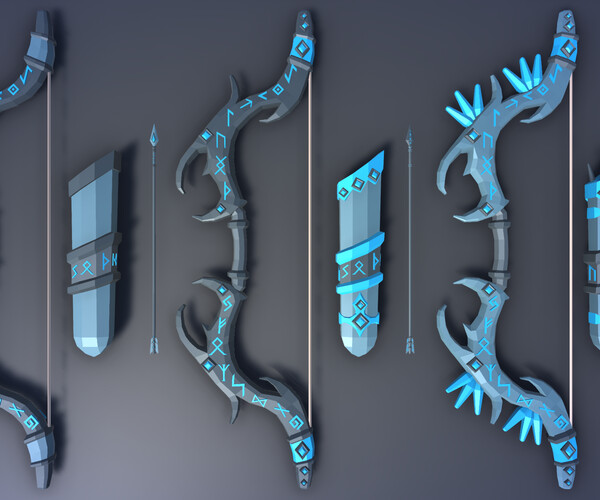 ArtStation - 900 Low Poly Fantasy RPG Weapons - Ultimate 3D Pack | Game ...