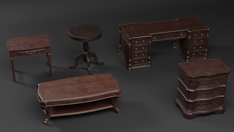 ArtStation - PBR Game Ready Desks and Table | Game Assets