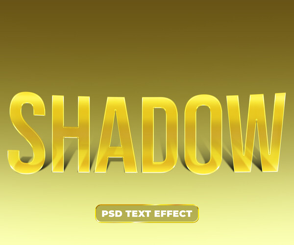 ArtStation - 3D Shadow PSD fully editable text effect. Layer style PSD ...