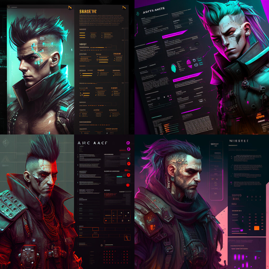 ArtStation - Game menu Concept 106 Cyberpunk, Concept - References well ...