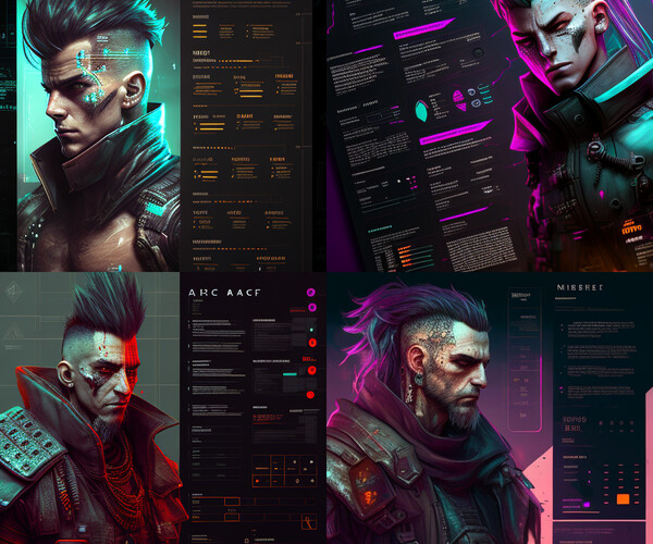 ArtStation - Game menu Concept 106 Cyberpunk, Concept - References well ...