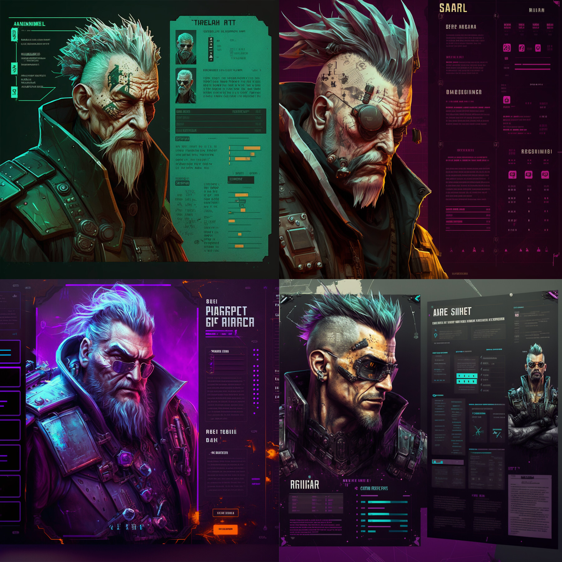 ArtStation - Game menu Concept 106 Cyberpunk, Concept - References well ...