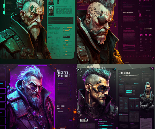 ArtStation - Game menu Concept 106 Cyberpunk, Concept - References well ...