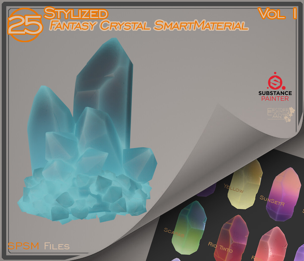 ArtStation - Crystal SmartMaterial Vol1 | Game Assets