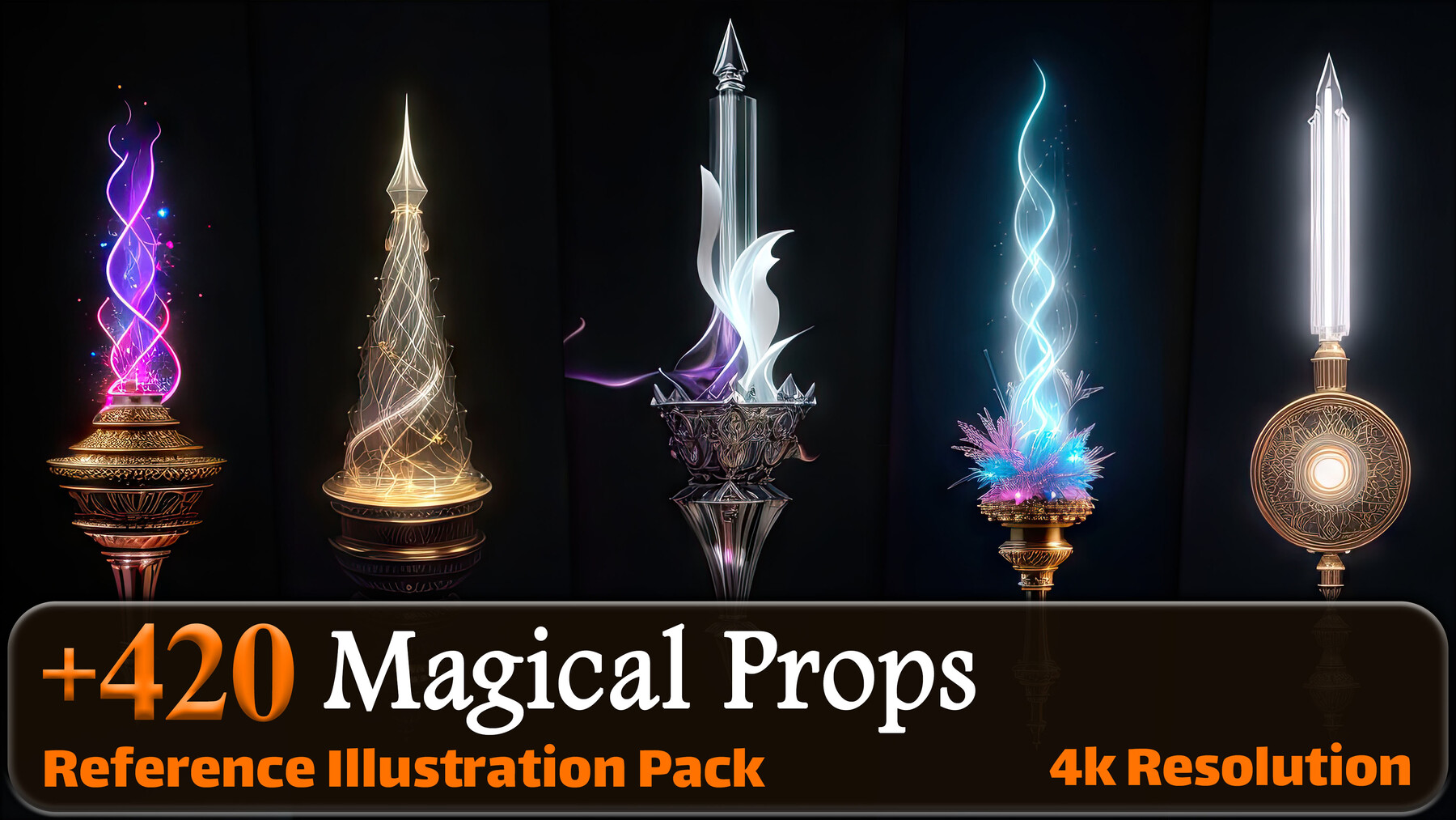 ArtStation - 420 Magical Props Reference Pack | 4K | v.1 | Artworks