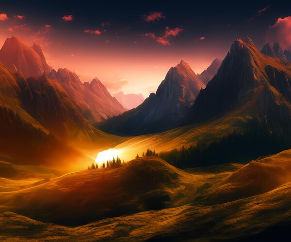 ArtStation - Epic Mountainous Landscapes Wallpaper 4k - 6 Image Package ...