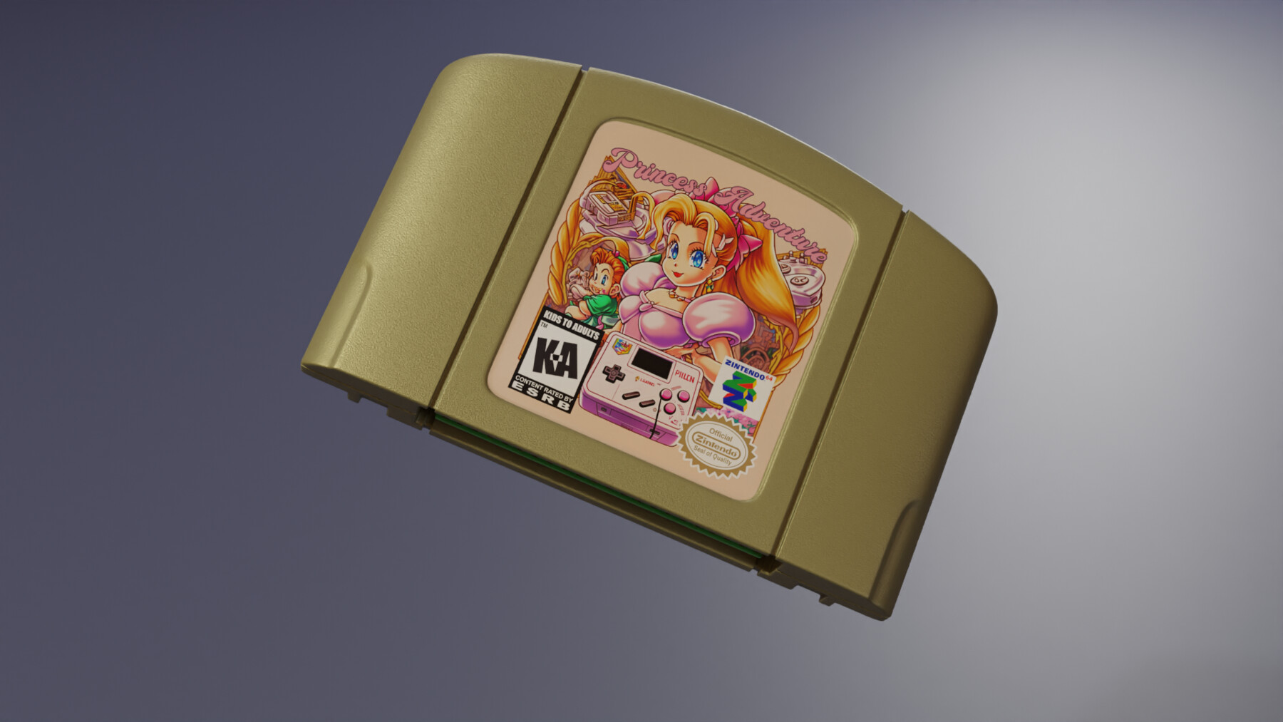 ArtStation - High resolution N64 Cartridge Model | Game Assets