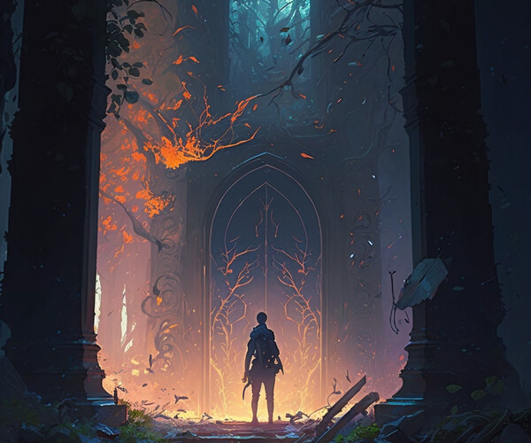 ArtStation - Radiant Resilience: A Glowing Escape from Chaos and ...