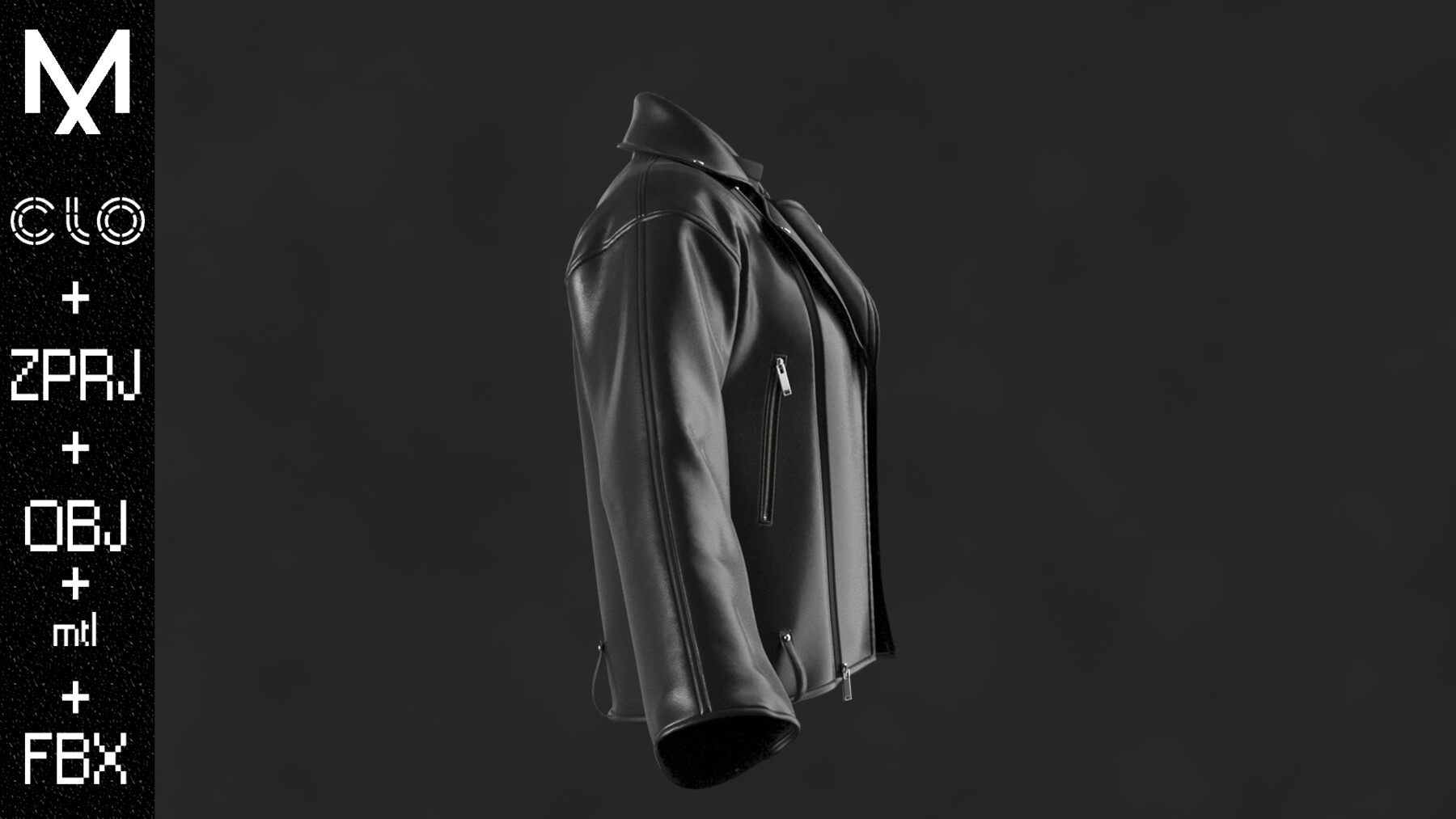 ArtStation - Leather Jackets Male (A-pose) OBJ mtl FBX ZPRJ | Game Assets
