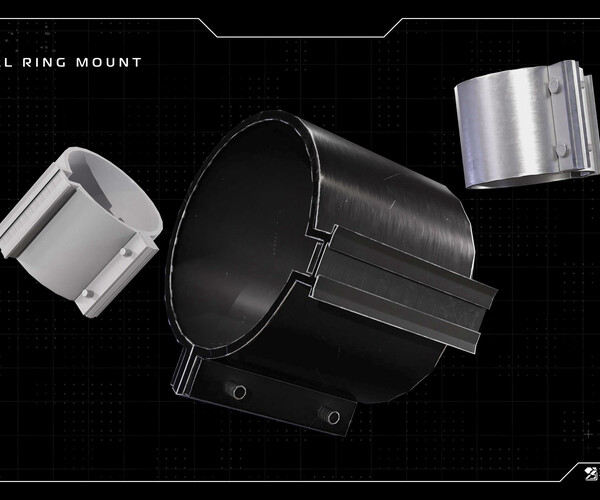 ArtStation - FLASHLIGHT RING RIFLE MOUNT | STELL TECH | Game Assets