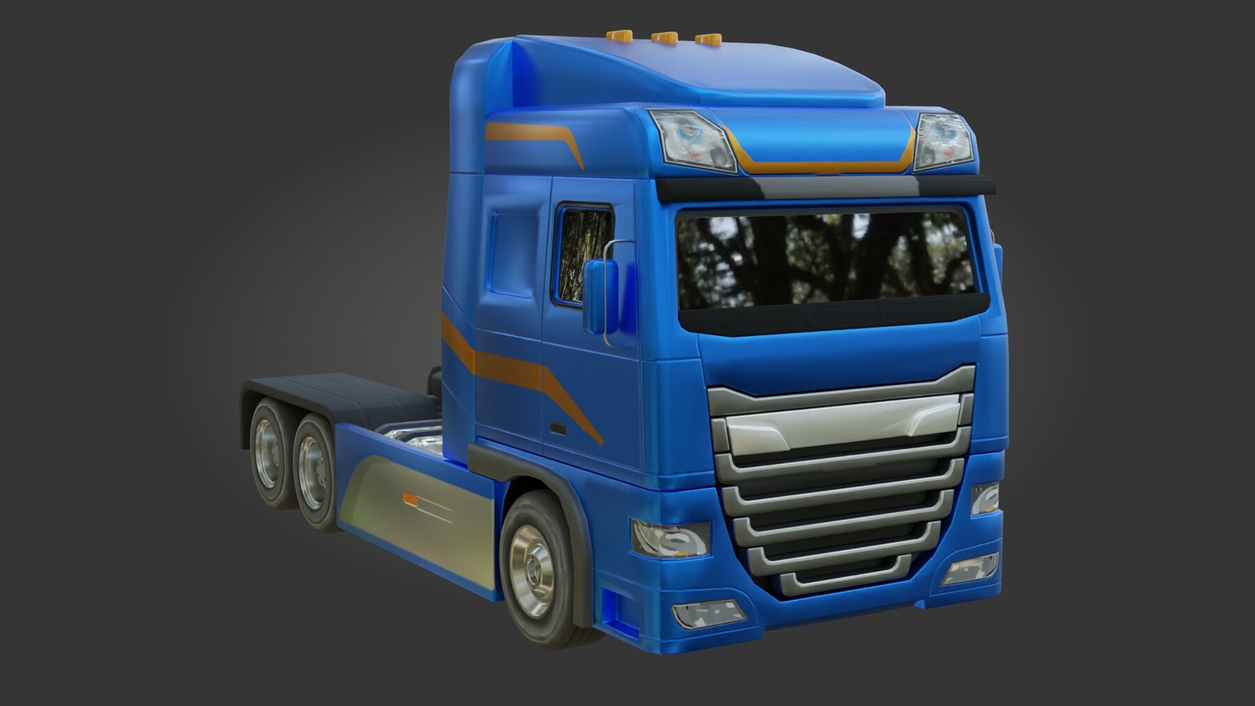 ArtStation - DAF Truck - Low Poly - Game Ready - PBR | Game Assets
