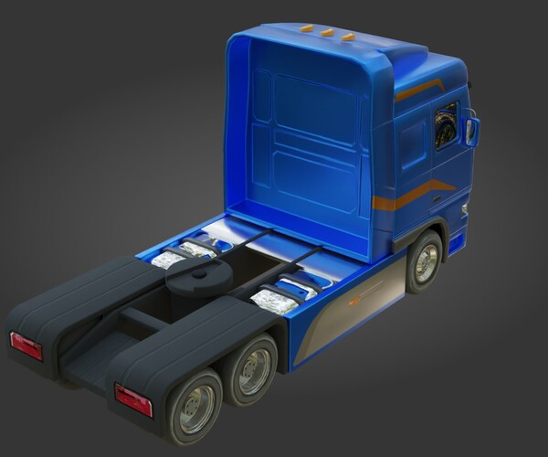 ArtStation - DAF Truck - Low Poly - Game Ready - PBR | Game Assets