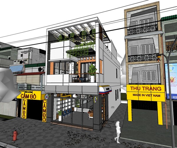 ArtStation - 6x15 sqm House Design 3D Full Sketchup, 2D Architecture ...