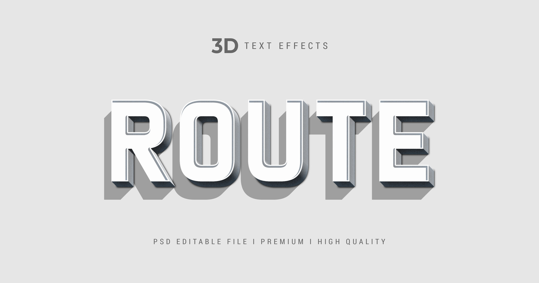ArtStation - 3D Route. PSD fully editable text effect. Layer style PSD ...