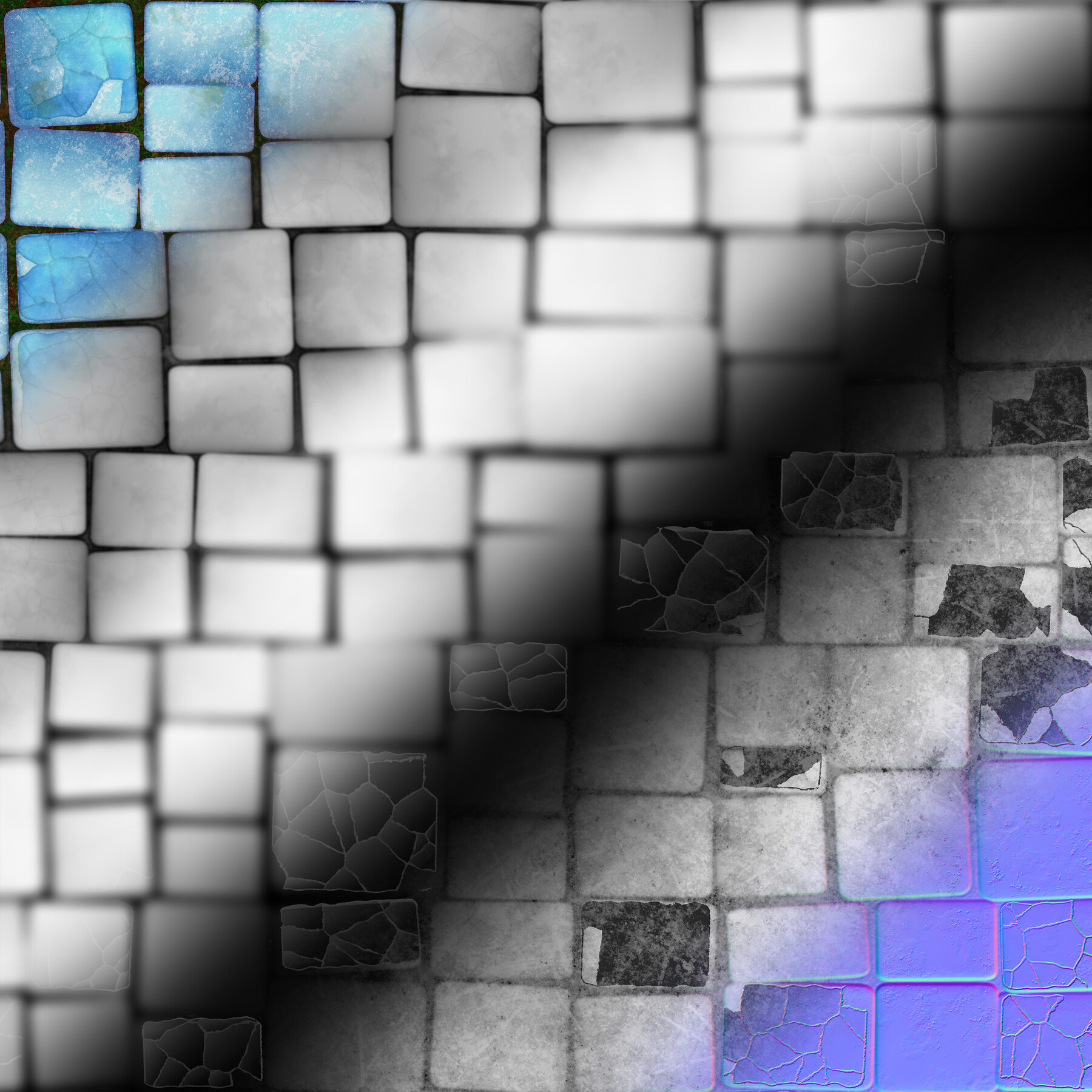 ArtStation - Blue Cobblestone Material | Game Assets