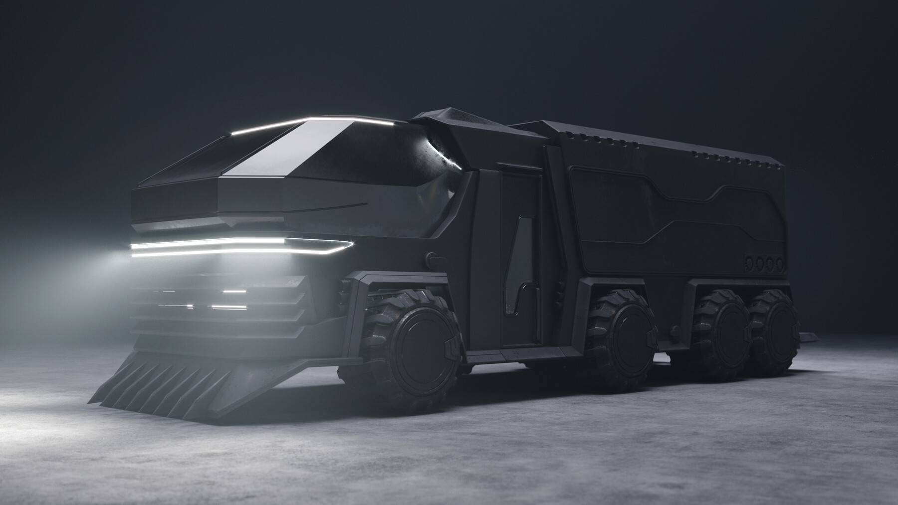 ArtStation - Scifi futuristic cyberpunk truck | Game Assets