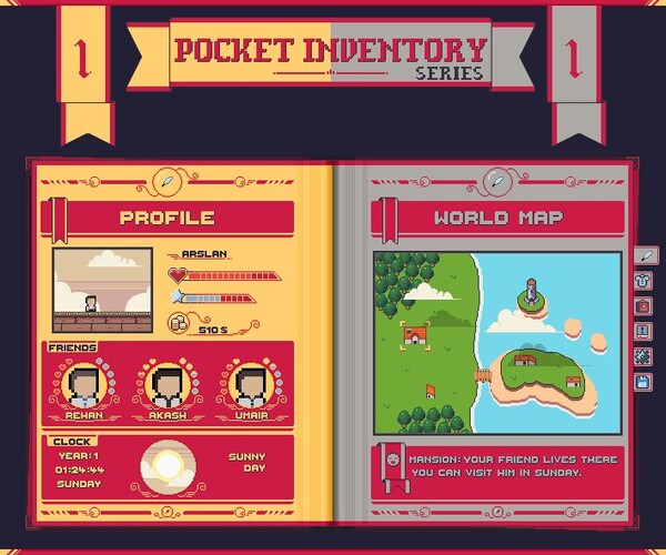 ArtStation - Pocket Inventory Series #1 : Adventure Book | Game Assets