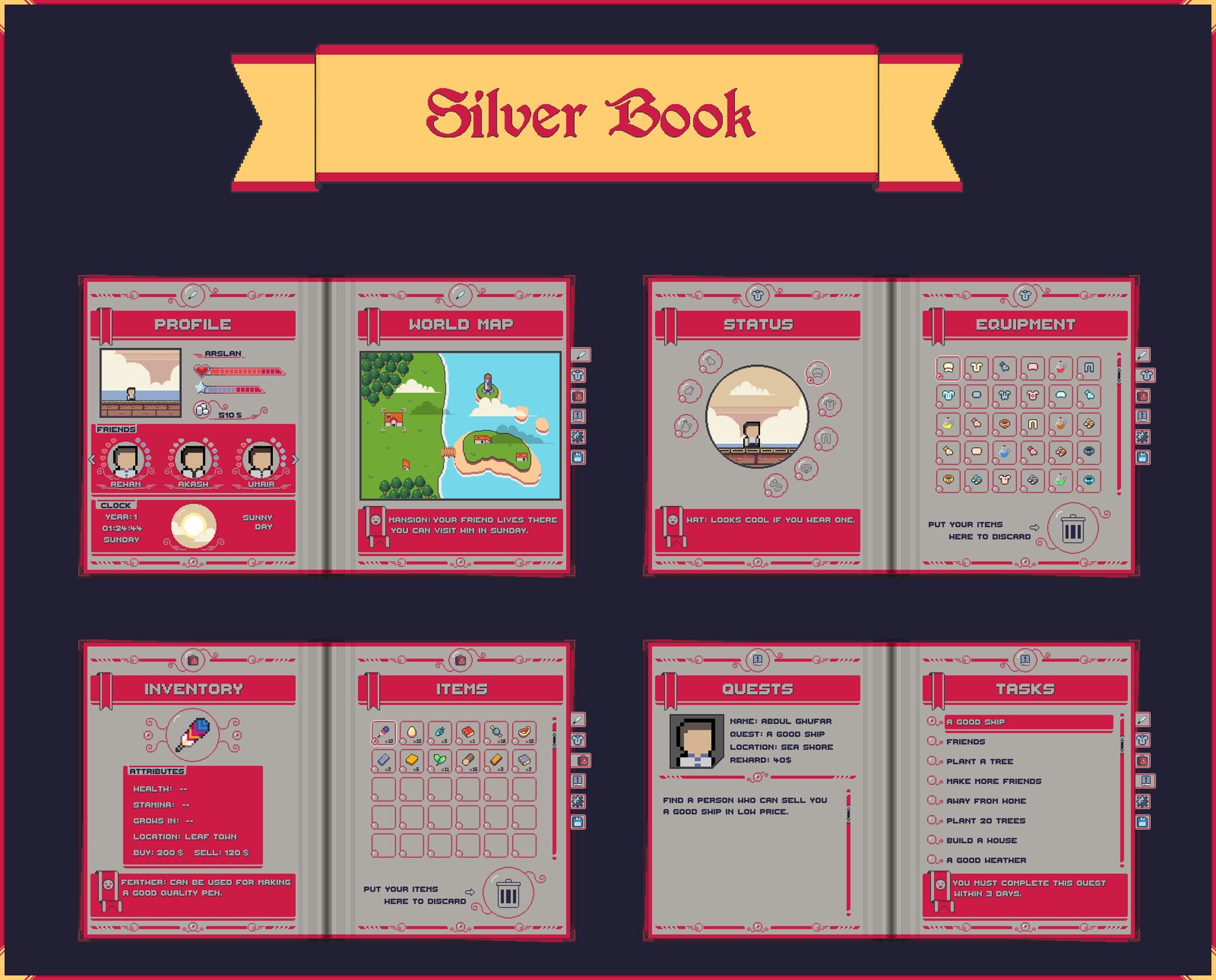 ArtStation - Pocket Inventory Series #1 : Adventure Book | Game Assets