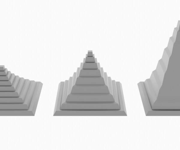 ArtStation - Curved Staired Pyramid (3 Shapes) | Resources