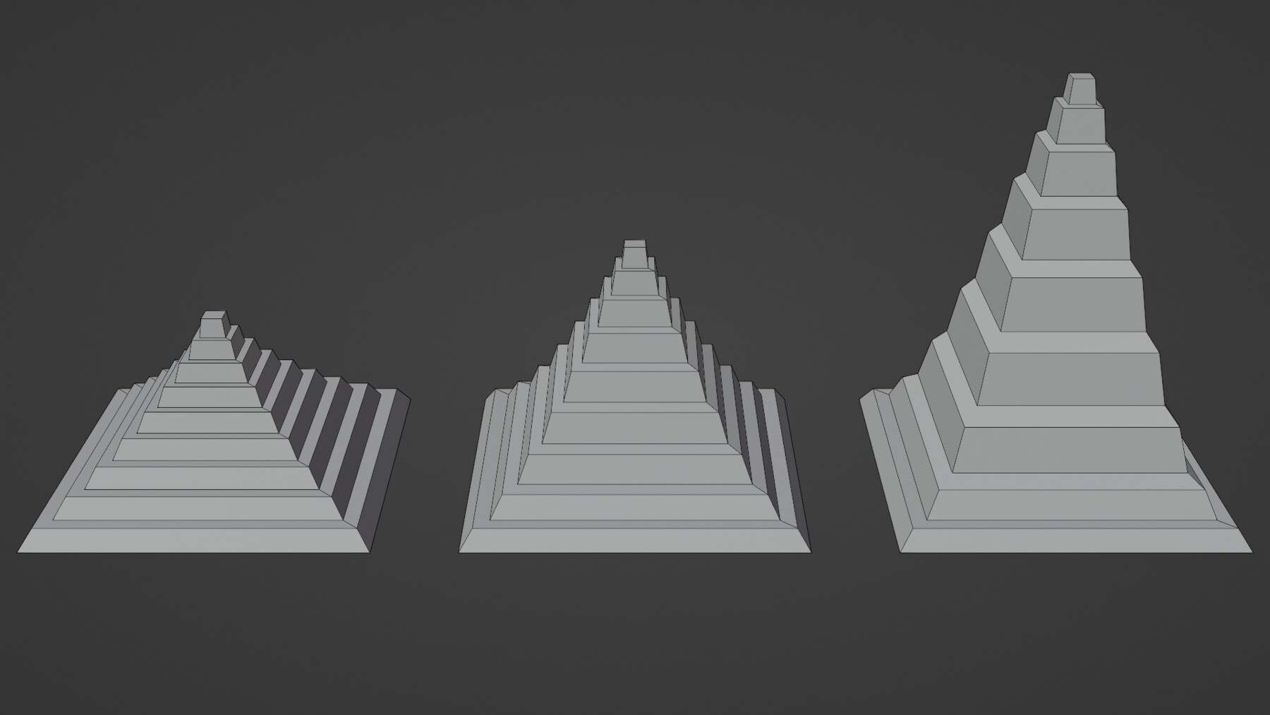 ArtStation - Curved Staired Pyramid (3 Shapes) | Resources