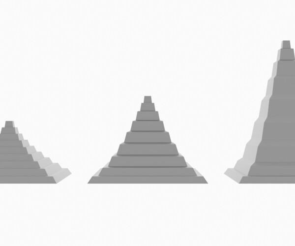 ArtStation - Curved Staired Pyramid (3 Shapes) | Resources