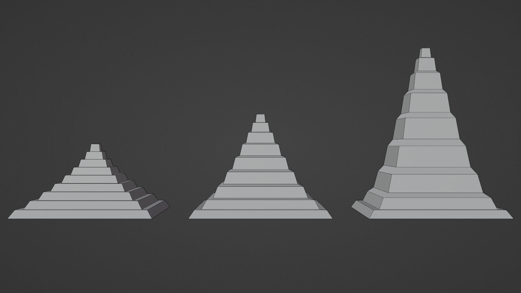 ArtStation - Curved Staired Pyramid (3 Shapes) | Resources