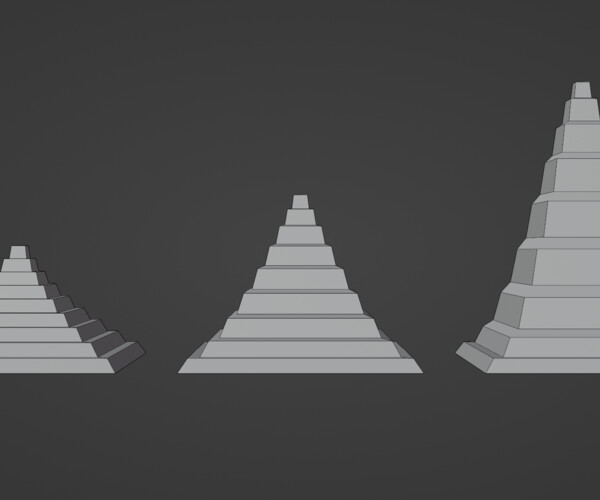 ArtStation - Curved Staired Pyramid (3 Shapes) | Resources