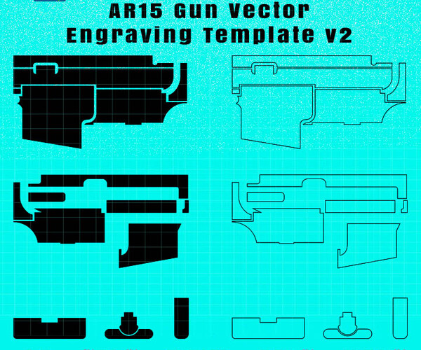 ArtStation - AR15 gun Lower Receiver Engraving Template, SVG, DXF, EPS ...