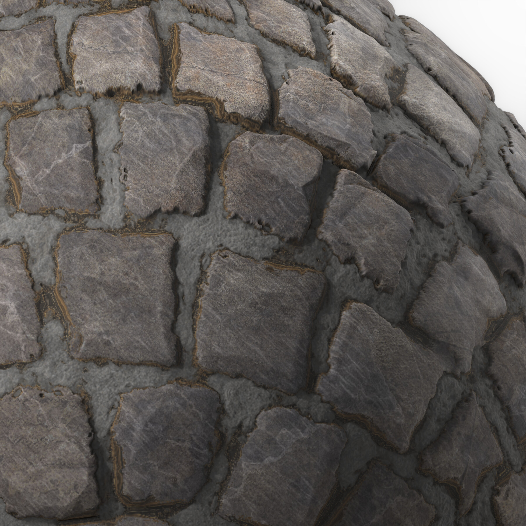 ArtStation - Pavement Materials 19- Stylized Pavement by Moss and Snow ...