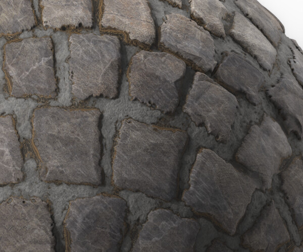 ArtStation - Pavement Materials 19- Stylized Pavement by Moss and Snow ...