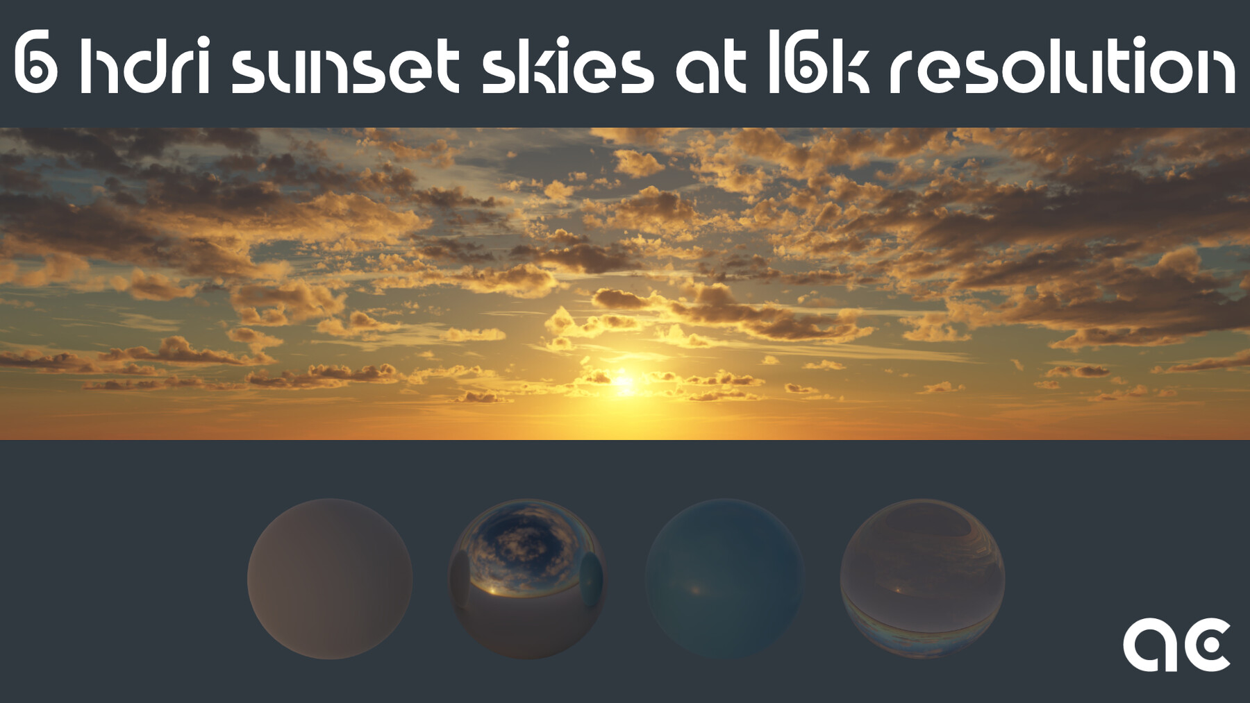 Andrea Cantelli - Sunset Skies HDRI Collection Vol.1 - 6 Skies at 16k ...