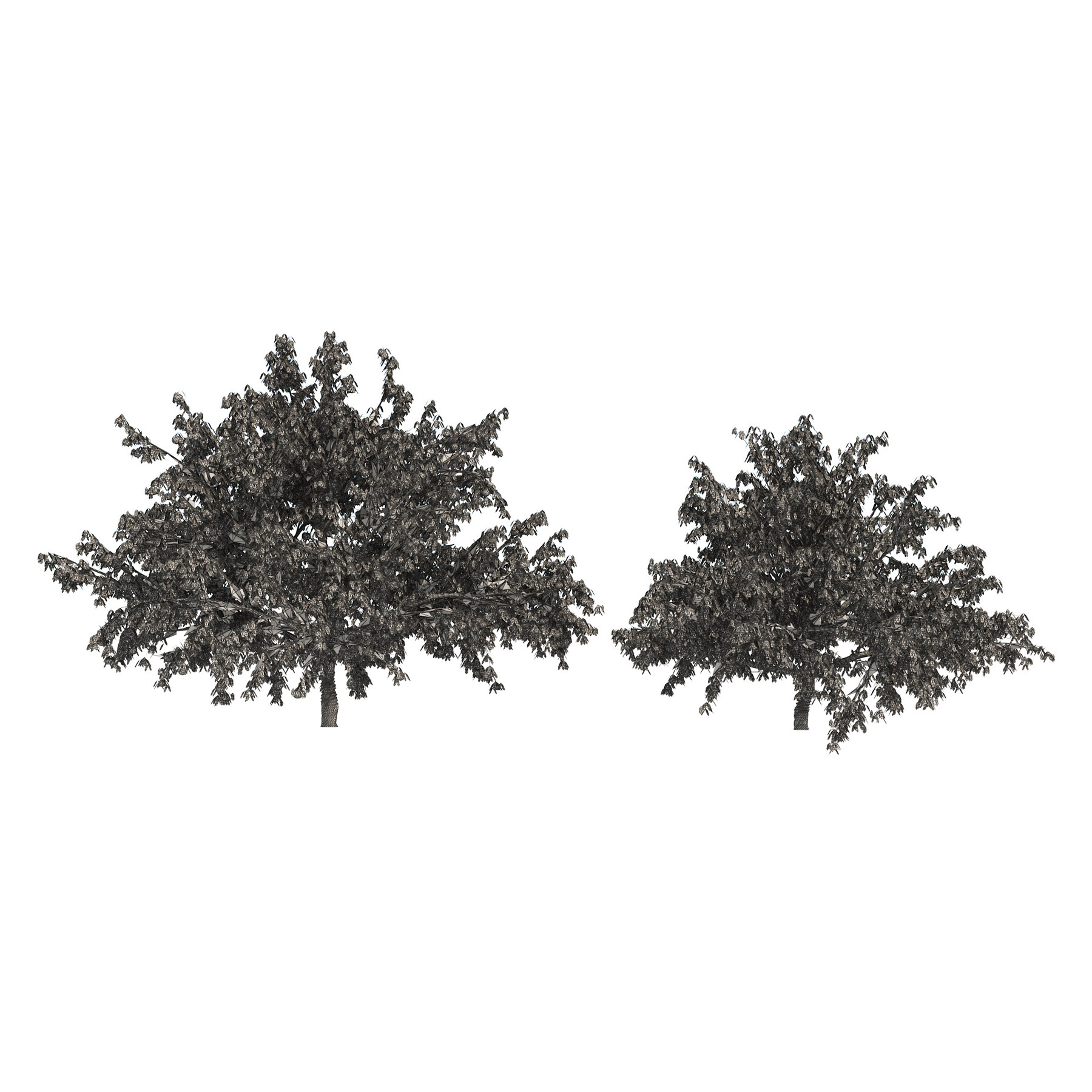 ArtStation - 2 Freestone Peach fruit Trees | Game Assets