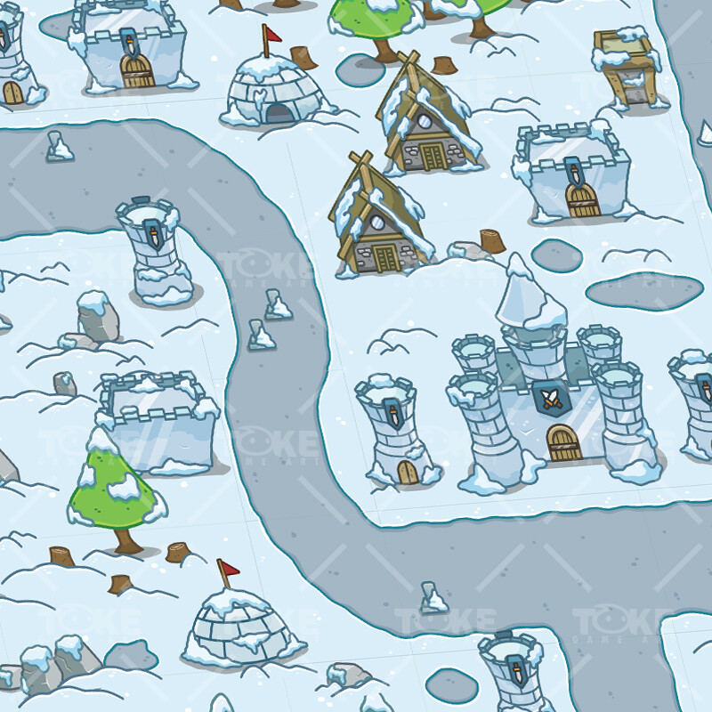 ArtStation - Snowy Top-Down Game Tileset | Game Assets