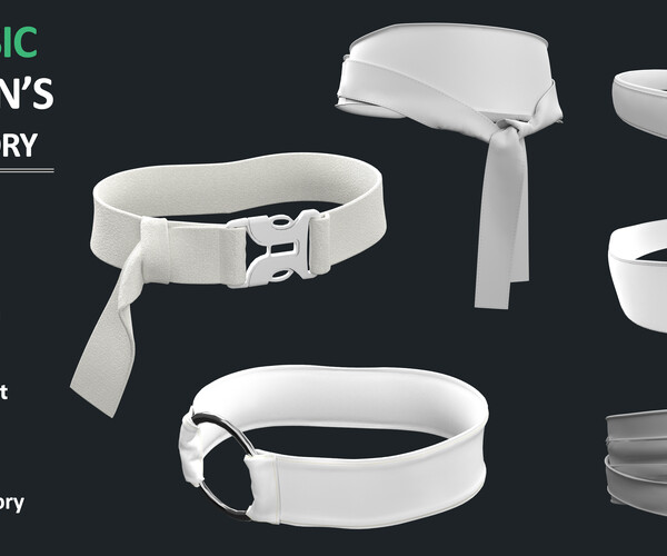 ArtStation - 27 BASIC WOMEN'S ACCESSORIES PACK: Realistic and High ...