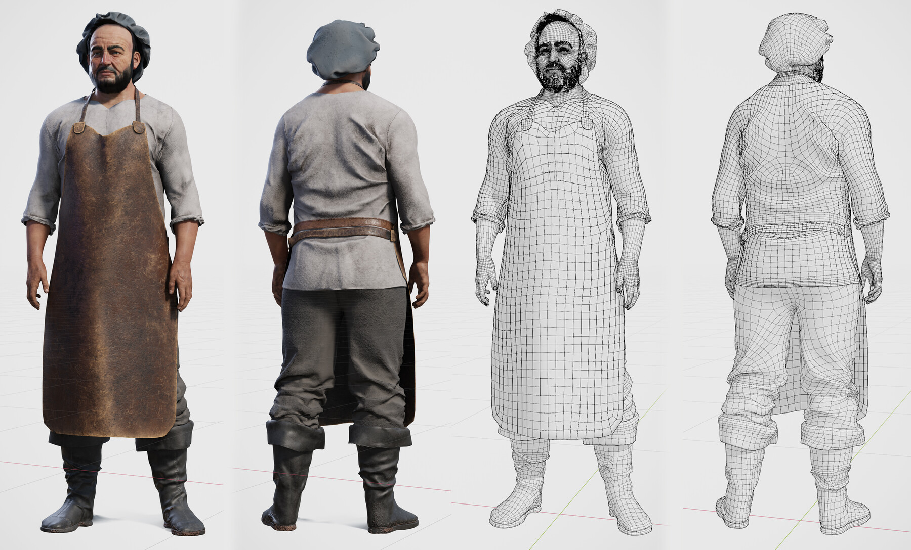 ArtStation - Blacksmith Game Character | Game Assets