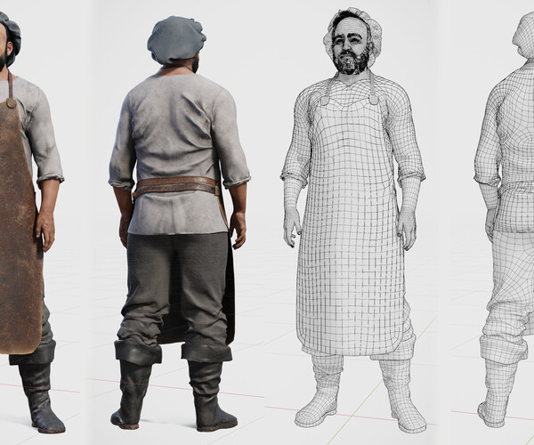 ArtStation - Blacksmith Game Character | Game Assets