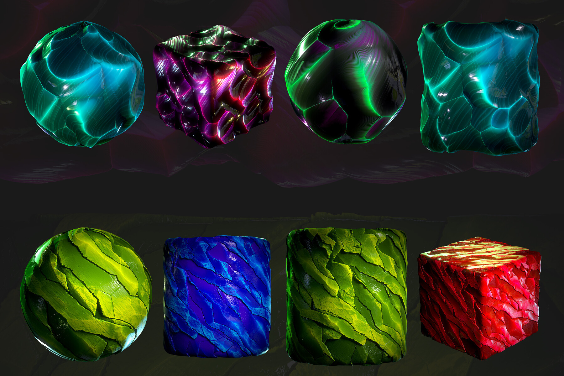 ArtStation - Crystal bundle VOL 02- SBS & SBsar | Game Assets