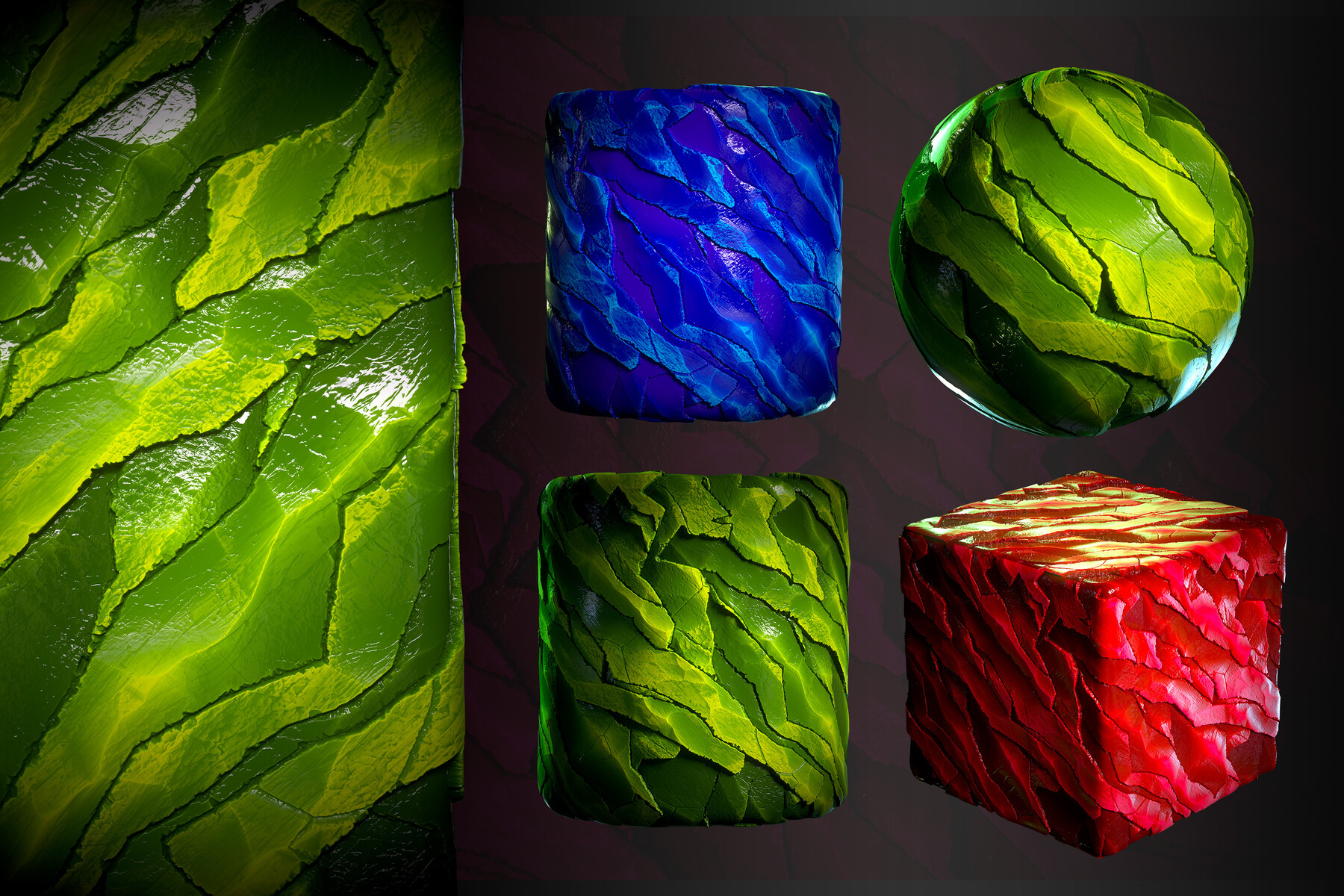 ArtStation - Crystal bundle VOL 02- SBS & SBsar | Game Assets