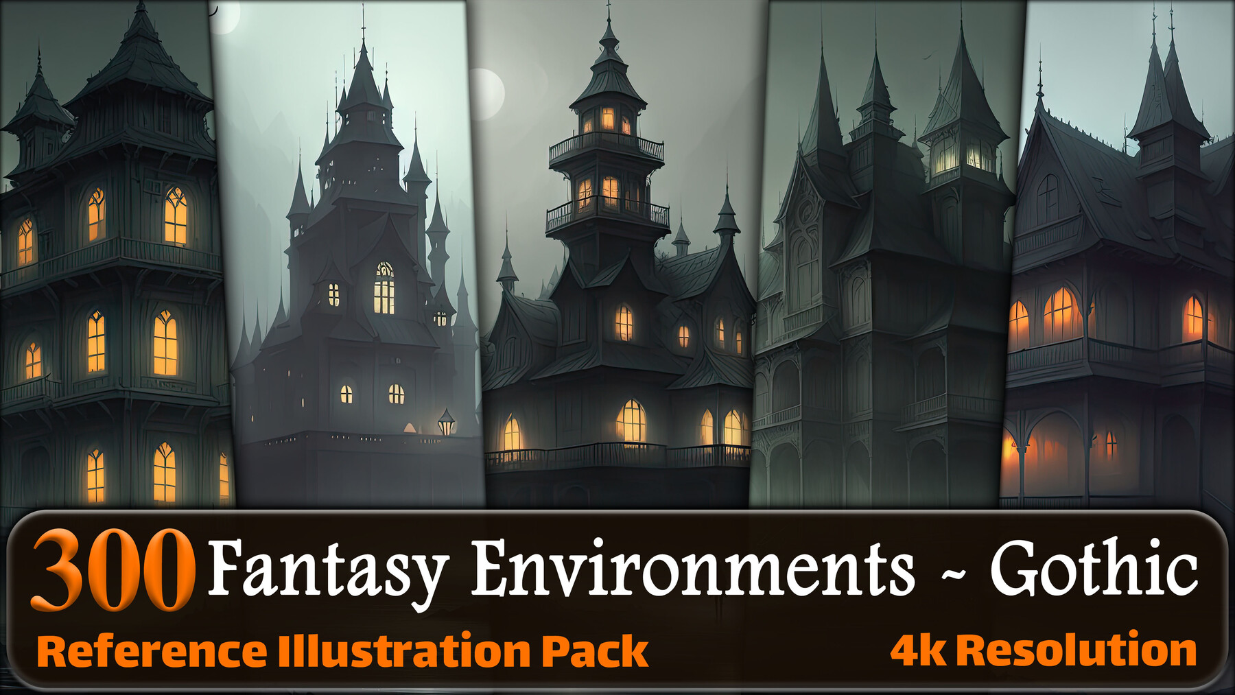 ArtStation - 300 Fantasy Environments - Gothic Reference Pack | 4K | v ...