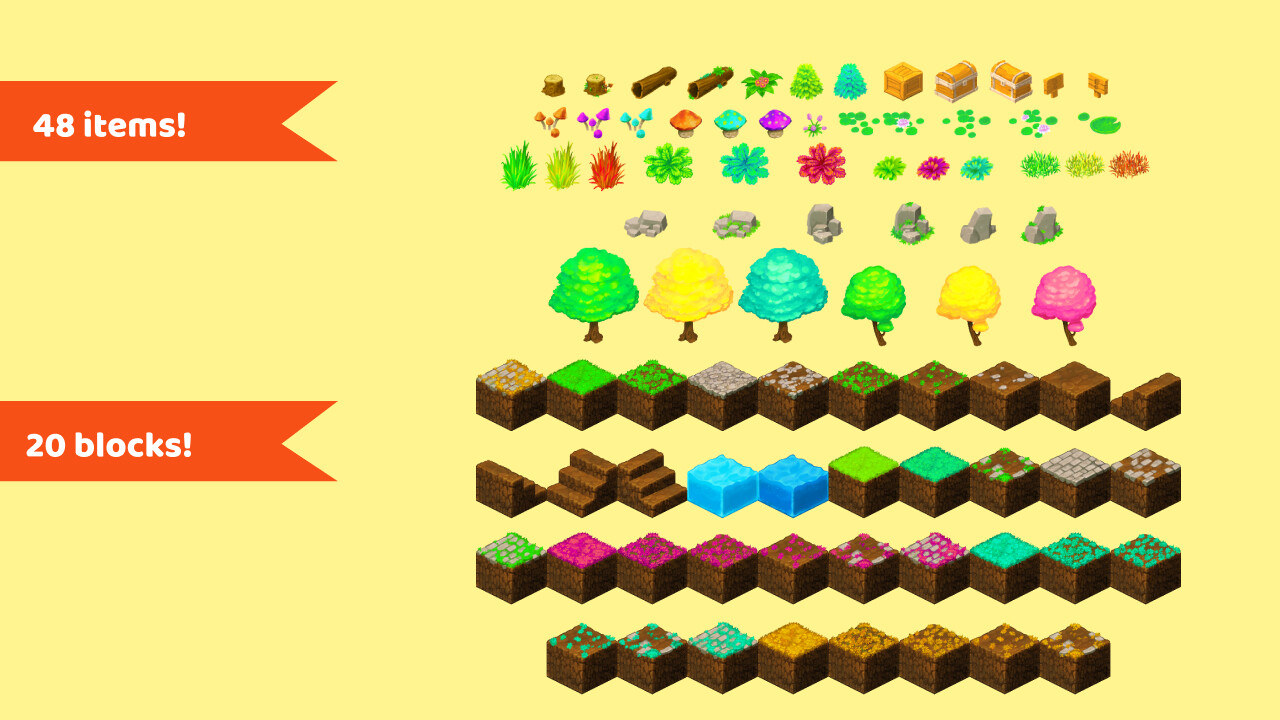 ArtStation - Forest - Isometric Block Tileset | Game Assets