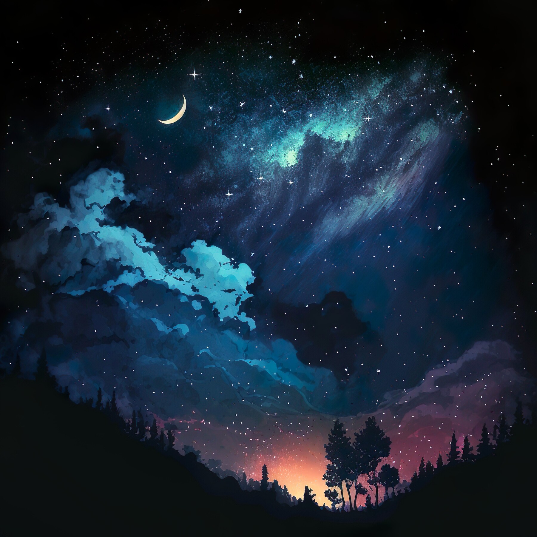 ArtStation - A magic night | Artworks