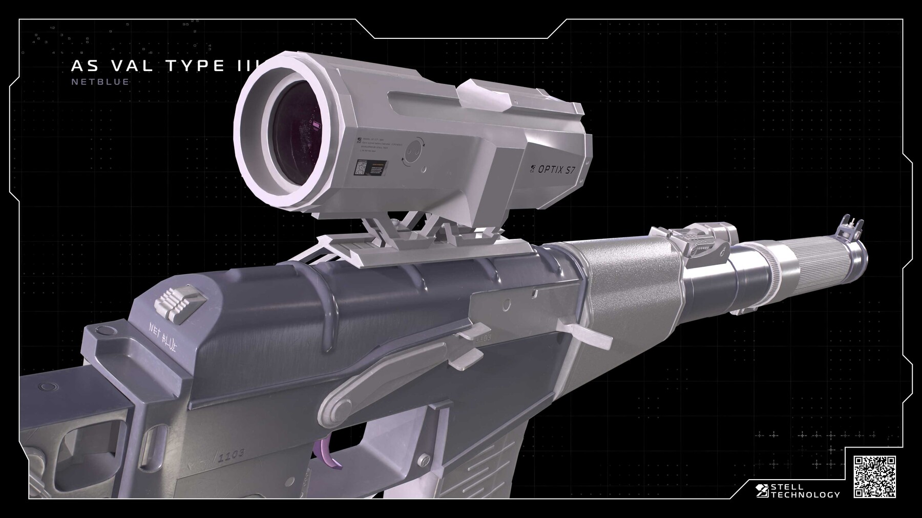 ArtStation - AS VAL TYPE III x MIDNIGNT X NETBLUE EDITION w MODULE SET | STELL TECH | Game Assets