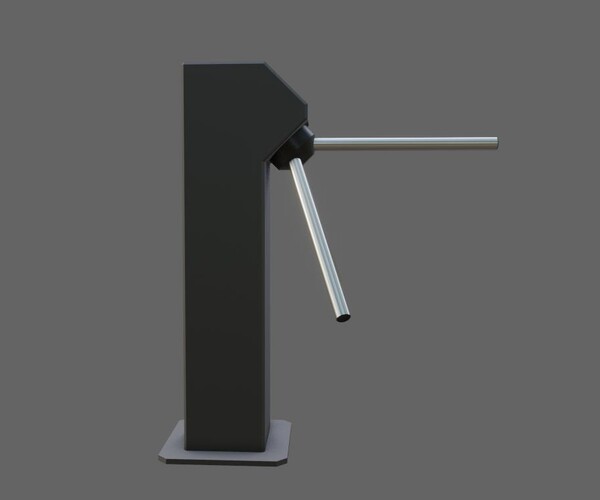ArtStation - Ticket Gate Access Control - Catraca de Acesso Low-poly 3D model | Game Assets