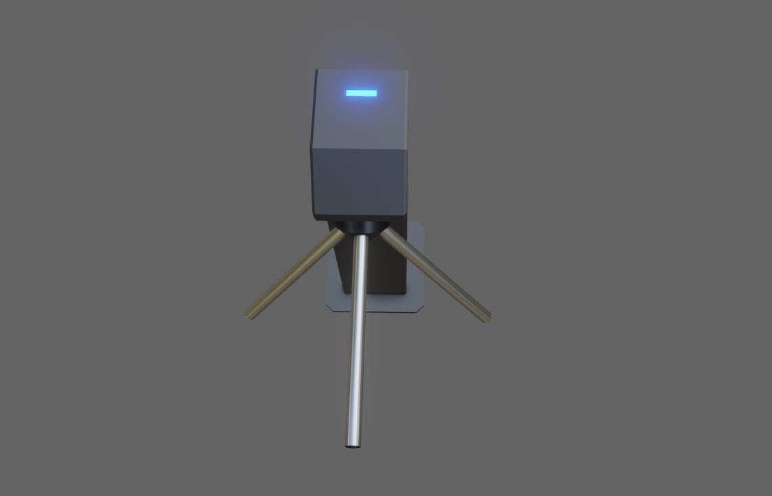 ArtStation - Ticket Gate Access Control - Catraca de Acesso Low-poly 3D model | Game Assets