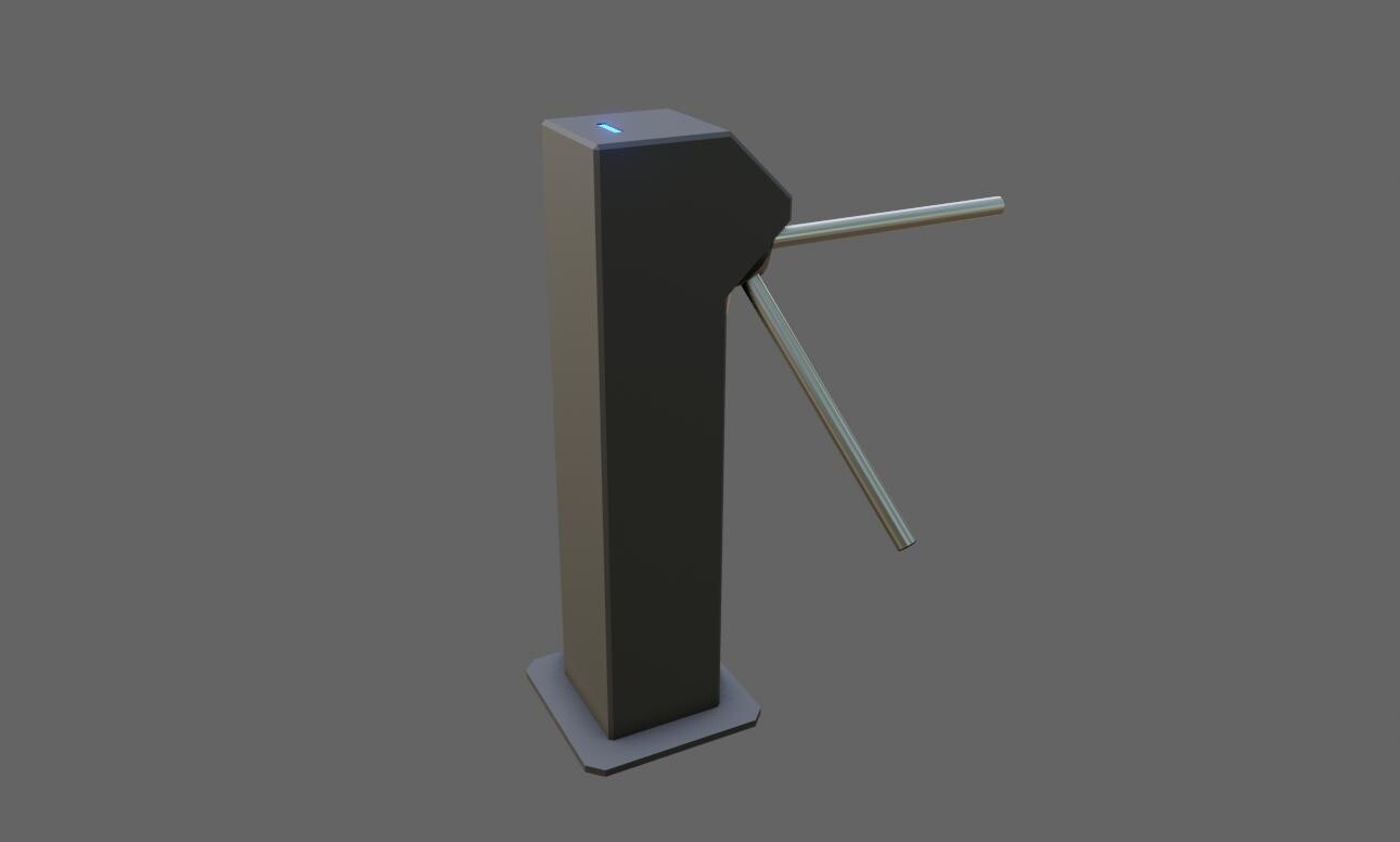 ArtStation - Ticket Gate Access Control - Catraca de Acesso Low-poly 3D model | Game Assets