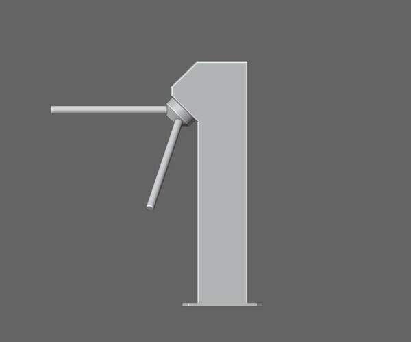 ArtStation - Ticket Gate Access Control - Catraca de Acesso Low-poly 3D ...