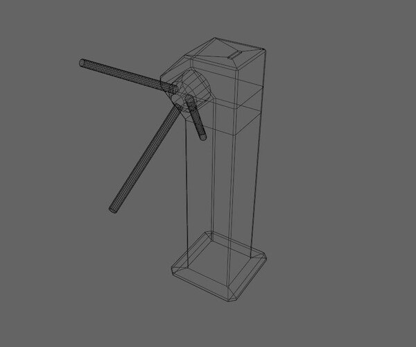 ArtStation - Ticket Gate Access Control - Catraca de Acesso Low-poly 3D ...
